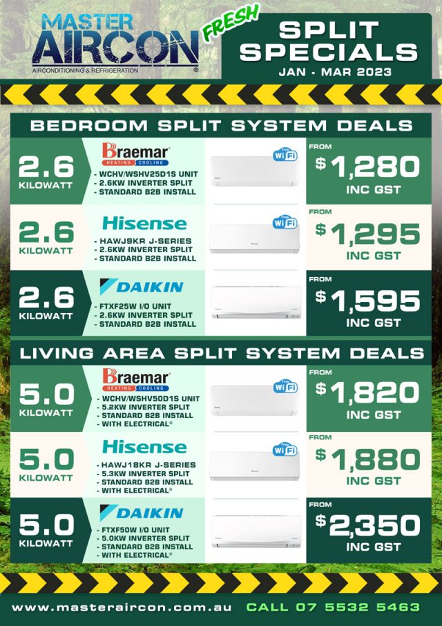 Gold Coast Air Conditioner Specials | Master Aircon